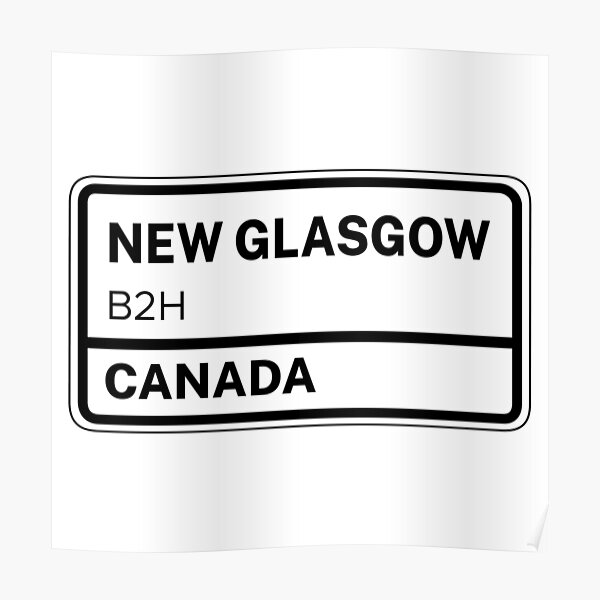 "New Glasgow B2H Zip Code " Poster for Sale by Rajadrone | Redbubble