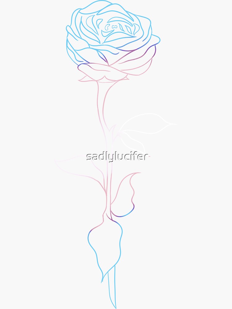 "Pride Rose: Transgender" Sticker for Sale by sadlylucifer | Redbubble