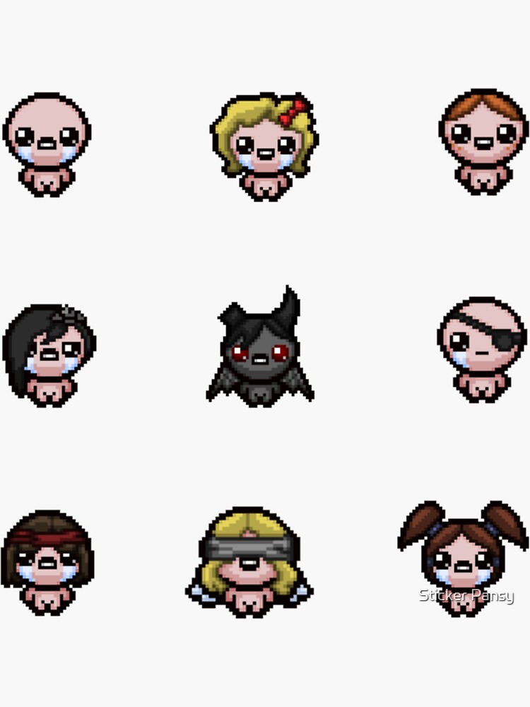 "Binding of Isaac Characters PACK" Sticker for Sale by sam-bre | Redbubble