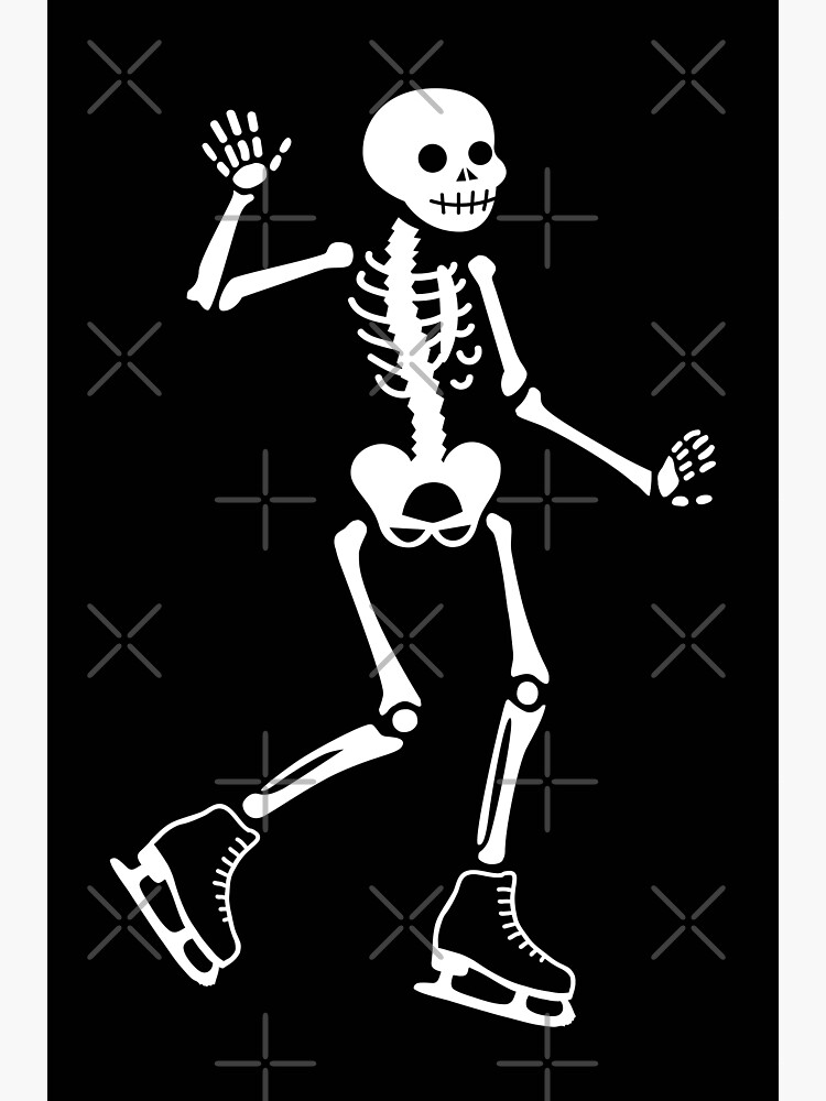 "Figure Skating Skeleton" Poster for Sale by TripleTriple | Redbubble