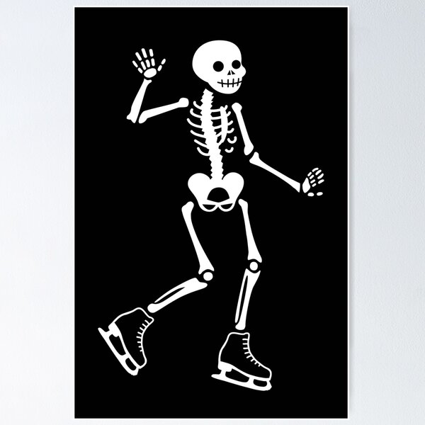 "Figure Skating Skeleton" Poster for Sale by TripleTriple | Redbubble
