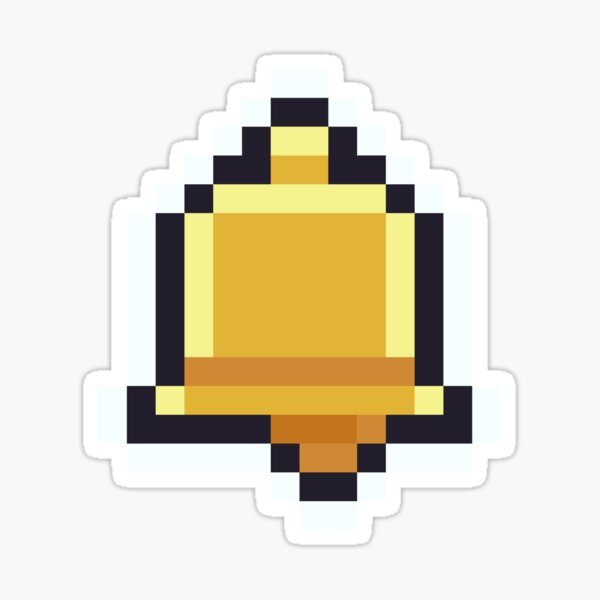 "Bell Pixel Art" Sticker for Sale by RednGreen | Redbubble