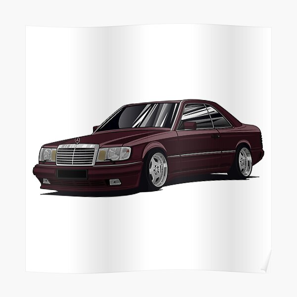 Home & Living Wall Hangings POSTER Mercedes 200E W124 Vector Art etna ...