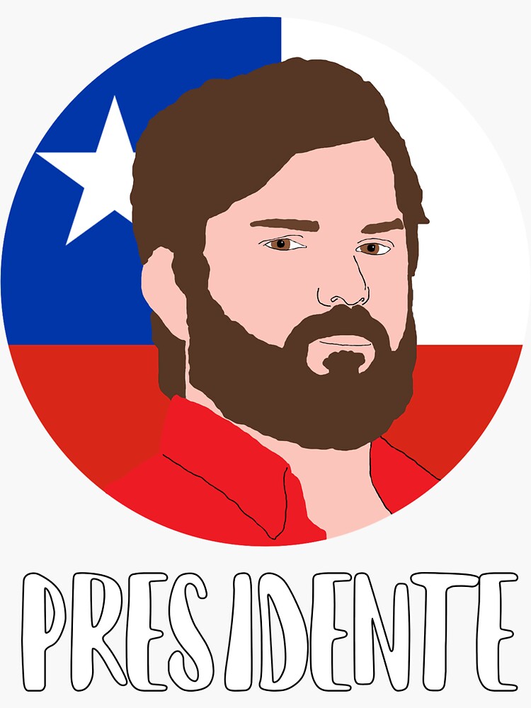 "Gabriel Boric "Presidente"" Sticker for Sale by KJCasey1982 | Redbubble