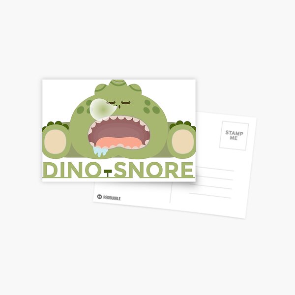 "Cute Sleeping Dino-snore | Cute Sleeping Dinosaur" Postcard for Sale ...