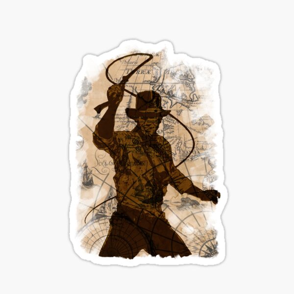 "Indiana Jones Treasure Map Tee Sticker" Sticker for Sale by mireenri ...