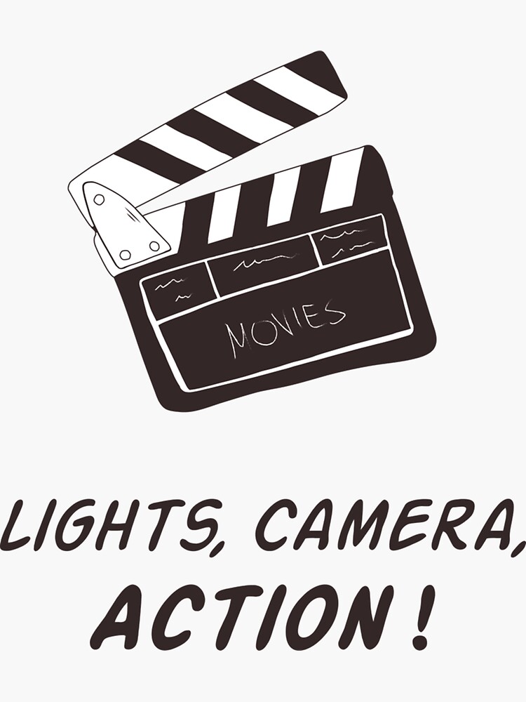 "Action! Sticker" Sticker for Sale by hemendia | Redbubble