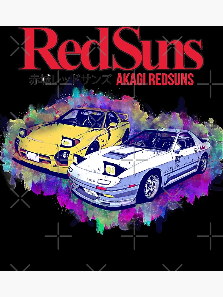 "Retro Vintage Initial D Akagi Redsuns Painted Retro Wave" Poster for ...