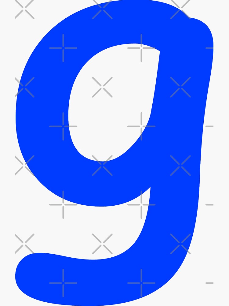 "Letter g Lower Case Alphabet Birthday Gift" Sticker by Shariss | Redbubble