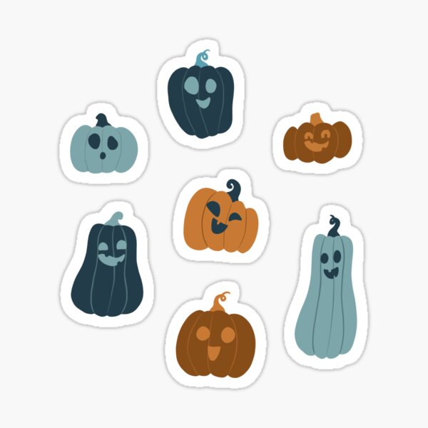 "Cute pumpkins" Sticker for Sale by scribbli | Redbubble