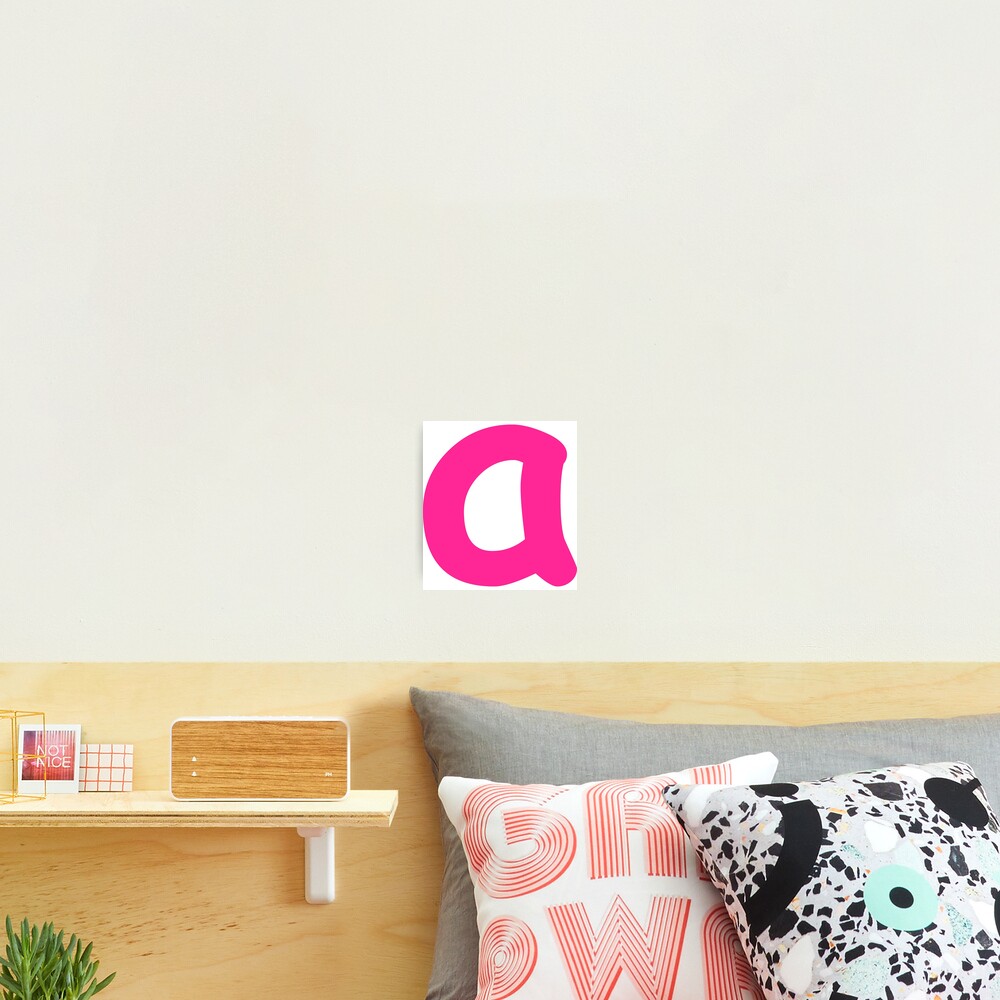 "Pink Letter a Lower Case Alphabet Girls Birthday Gift" Photographic ...