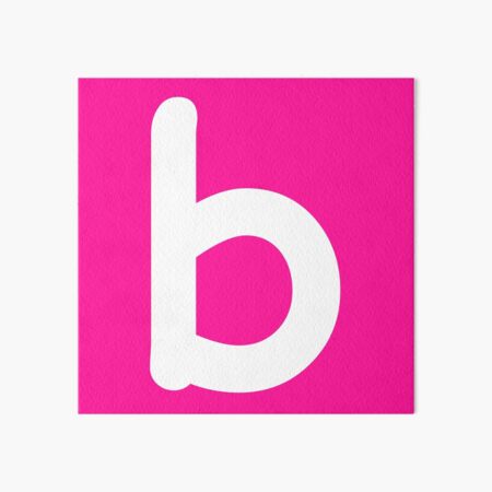 "Pink Letter b Lower Case Alphabet Girls Birthday Gift" Art Board Print ...