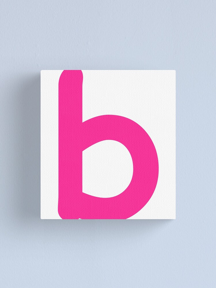 Lienzo «Rosa Letra b Minúscula Alfabeto Regalo de cumpleaños para niñas ...