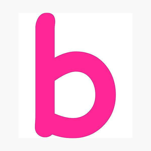 Lámina fotográfica «Rosa Letra b Minúscula Alfabeto Regalo de ...