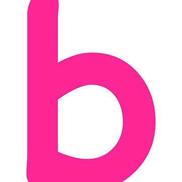 "Pink Letter b Lower Case Alphabet Girls Birthday Gift" Photographic ...