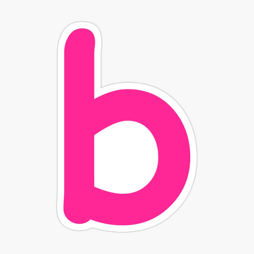 Letra B Rosa