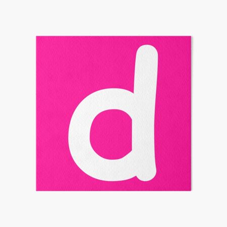 "Pink Letter d Lower Case Alphabet Girls Birthday Gift" Art Board Print ...