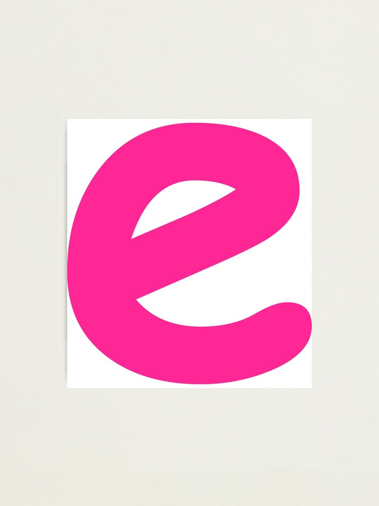 "Pink Letter e Lower Case Alphabet Girls Birthday Gift" Photographic ...