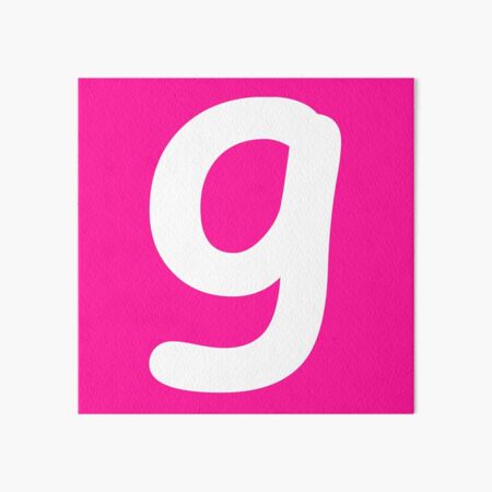 "Pink Letter g Lower Case Alphabet Girls Birthday Gift" Art Board Print ...