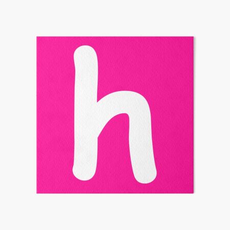 "Pink Letter h Lower Case Alphabet Girls Birthday Gift" Art Board Print ...
