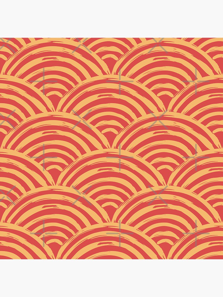 "Seamless japanese wagara traditional waves pattern" Sticker by urban ...
