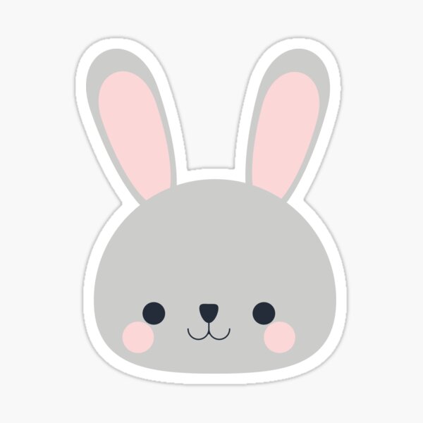 "Cute Bunny Kawaii " Sticker by quotopia | Redbubble