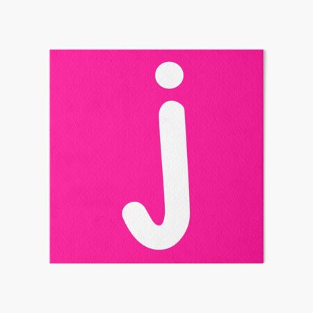 "Pink Letter j Lower Case Alphabet Girls Birthday Gift" Art Board Print ...
