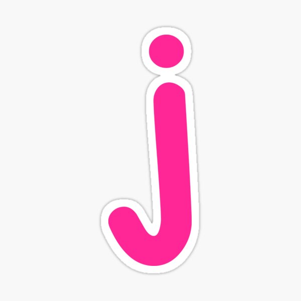"Pink Letter j Lower Case Alphabet Girls Birthday Gift" Sticker for ...