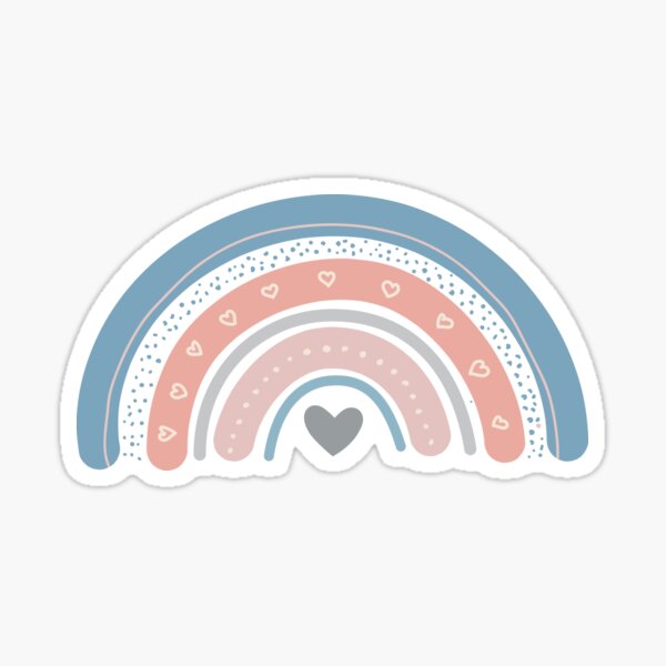 "rainbow boho with heart" Sticker by haloemi | Redbubble