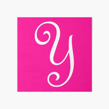 "Pink Letter y Lower Case Alphabet Girls Birthday" Art Board Print by ...
