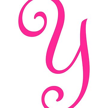 "Pink Letter y Lower Case Alphabet Girls Birthday" Sticker for Sale by ...