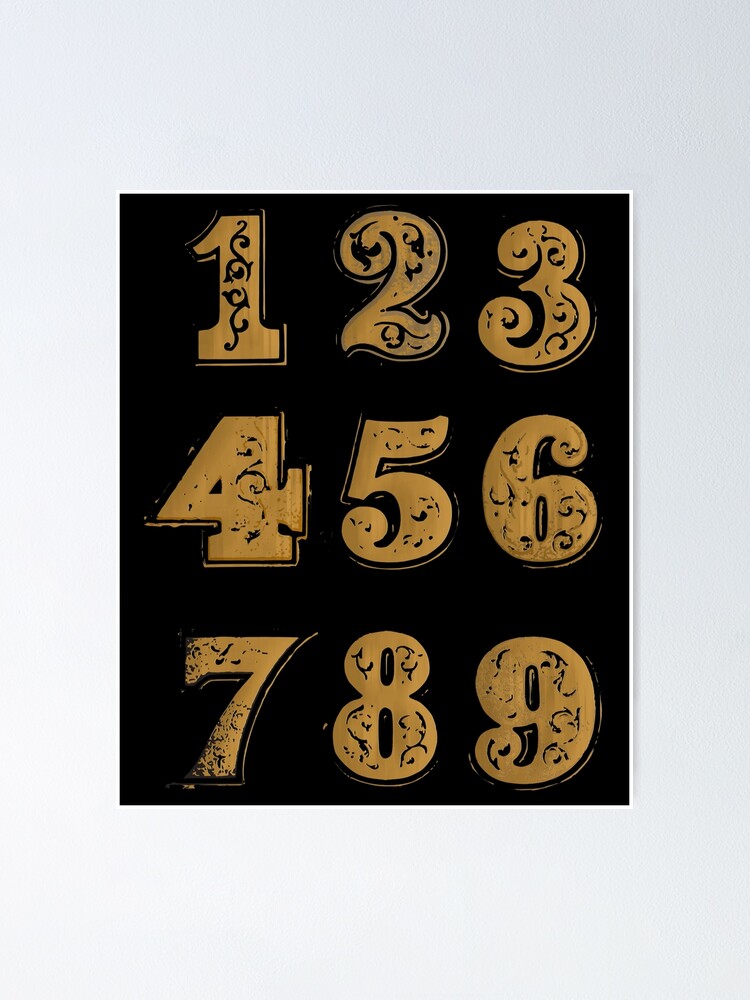 "Numberblocks old | Metallic Gold" Poster by ZOBBI | Redbubble