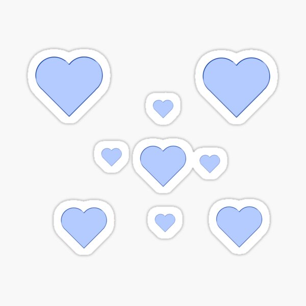"Blue Heart" Sticker by If-Art | Redbubble