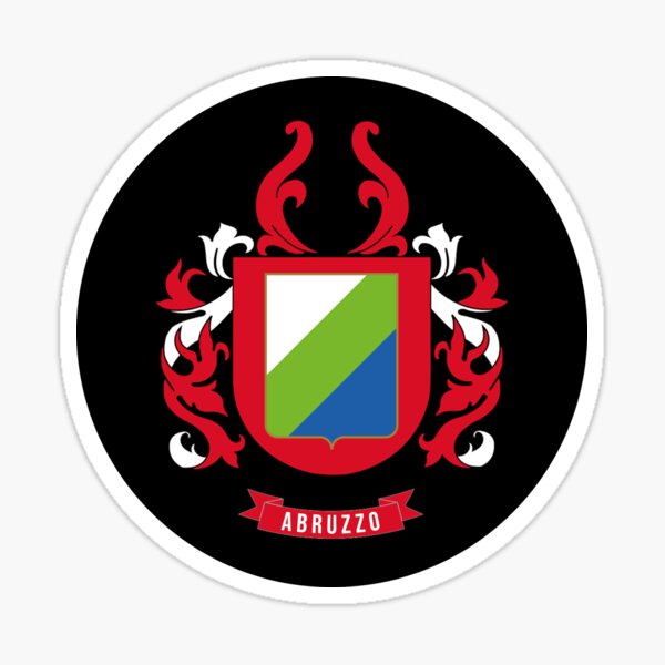 "Abruzzo Flag Coat Of Arms - Cool Italian Abruzzo Region" Sticker for ...