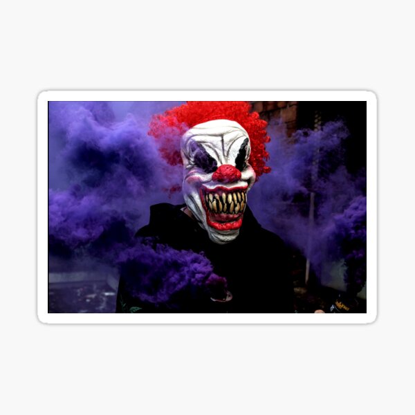 "Evil clown" Sticker for Sale by FotoLibreStudio | Redbubble