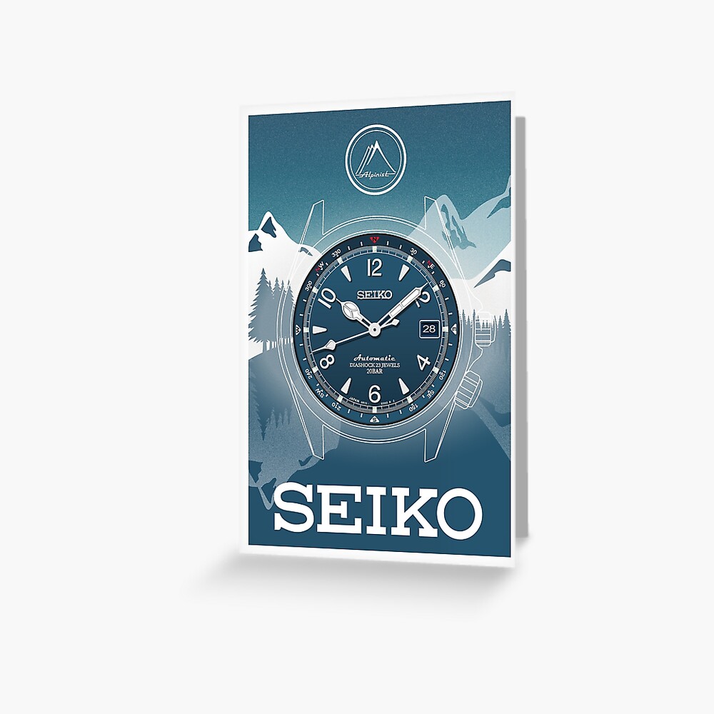 "Seiko Alpinist Blue" Sticker for Sale by WatchArtBr | Redbubble