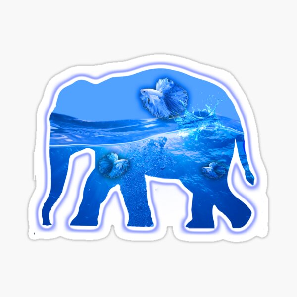 "Blue Elephant " Sticker for Sale by sameedesign | Redbubble