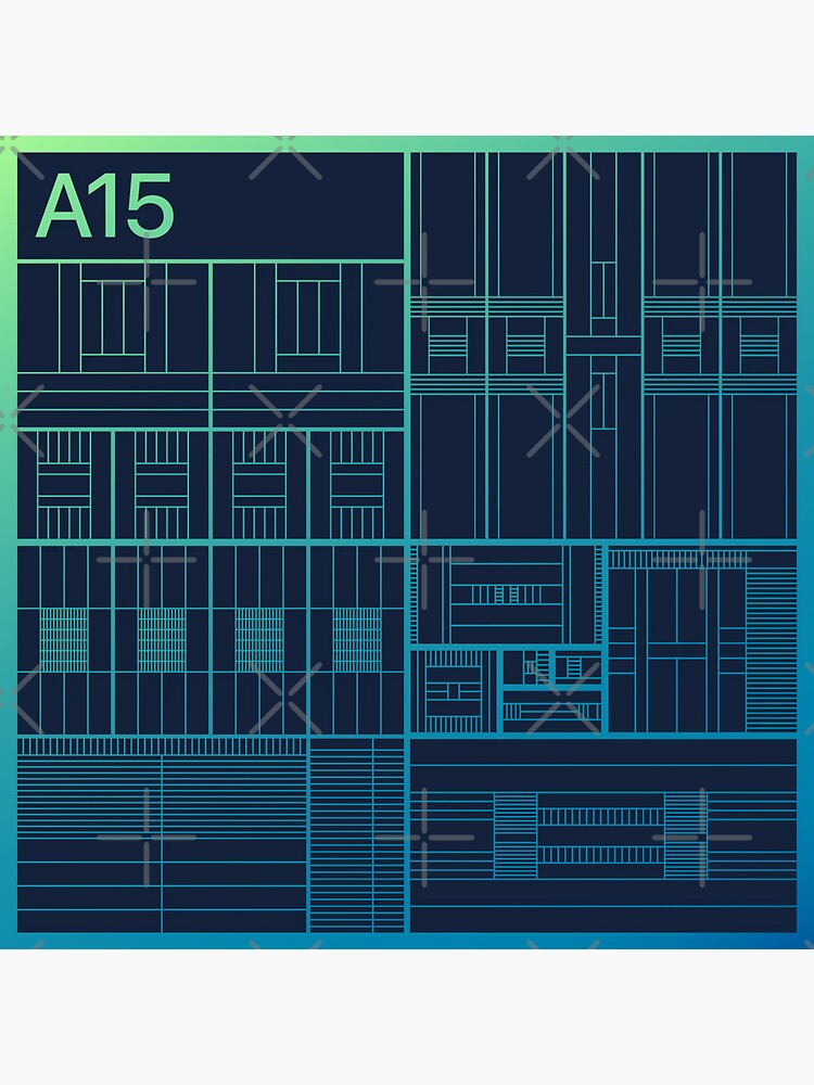 "Apple A15 Die Shot" Sticker for Sale by ThunderRuler | Redbubble