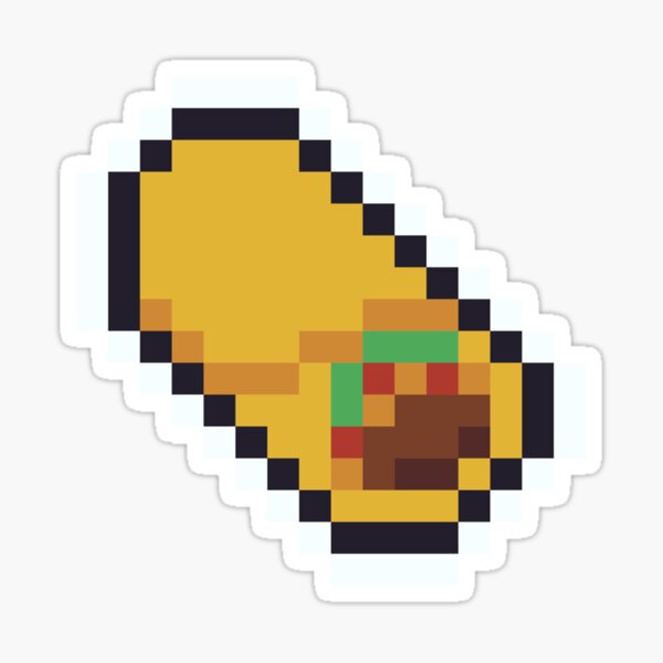 "Burrito Pixel Art" Sticker for Sale by RednGreen | Redbubble