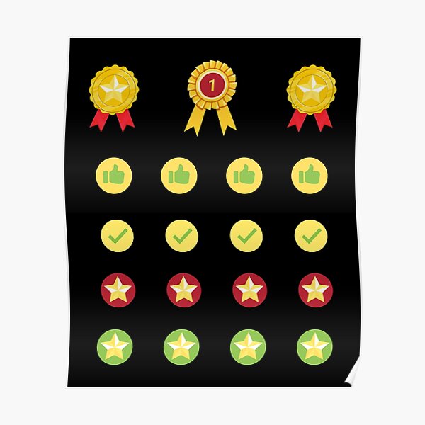 " Gold Prize Star Reward" Poster by Vimbuy | Redbubble