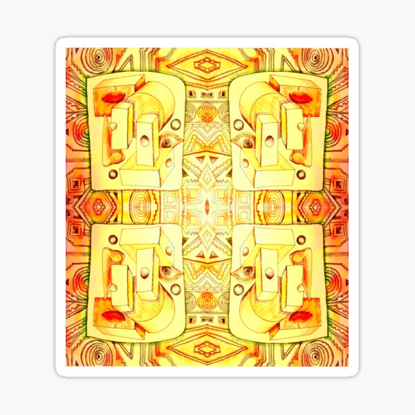 "Anglo saxon Cubist cross" Sticker for Sale by Nickdavisinghe | Redbubble