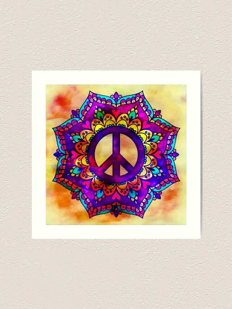 "Flower Peace Mandala - 45b" Art Print for Sale by serenaking | Redbubble