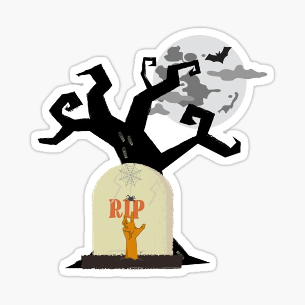 "RIP hand" Sticker by Damnati1 | Redbubble