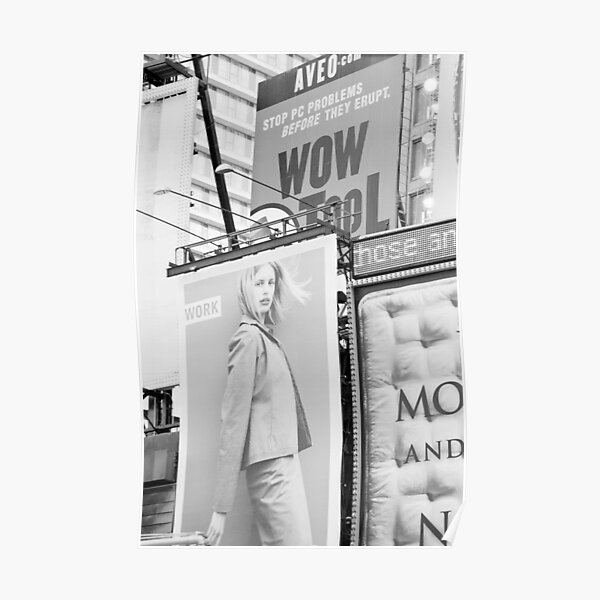 "New York City Times Square 2000 Advertising Billboards" Poster for ...