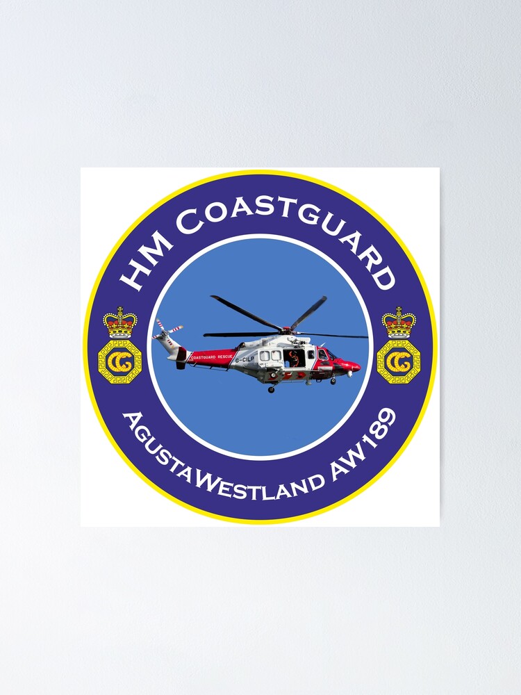 "HM Coastguard Search and rescue helicopter" Poster for Sale by ...