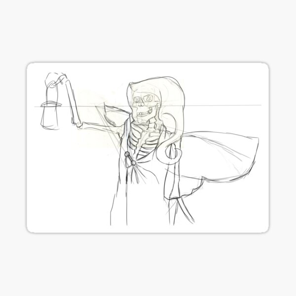 "skelenton Fairy reaper" Sticker for Sale by Pixelpegasus1 | Redbubble