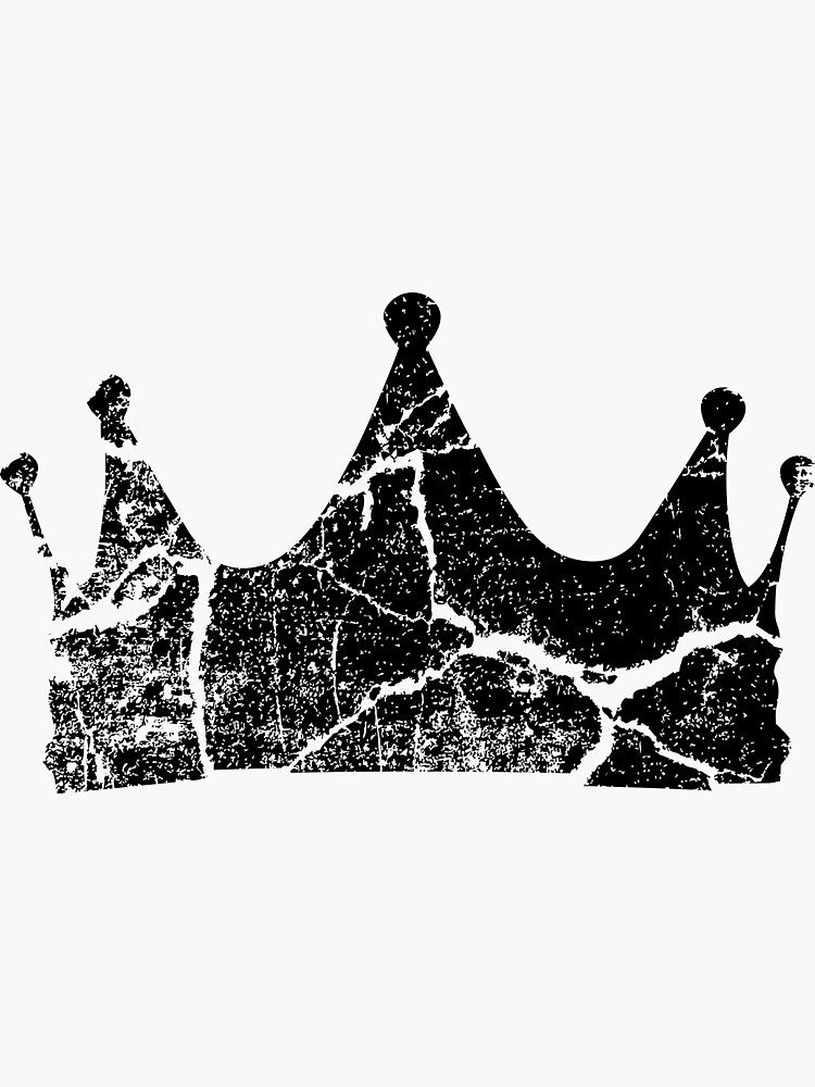 "Broken Crown Black" Sticker for Sale by emilindustries | Redbubble