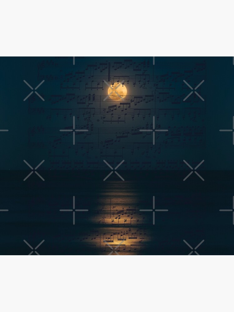 "Moonlight Sonata von Beethoven Inspiration - Music Notes and Night Sky ...