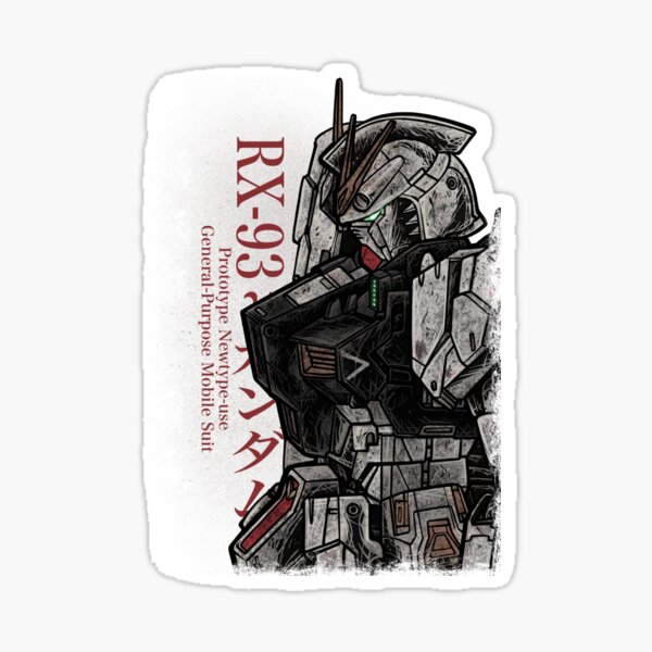"Rx 93 Gundam" Sticker for Sale by iNNasinifering | Redbubble