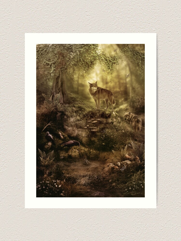 "The Kin, Wolves in the Forest" Art Print by gingerkelly | Redbubble